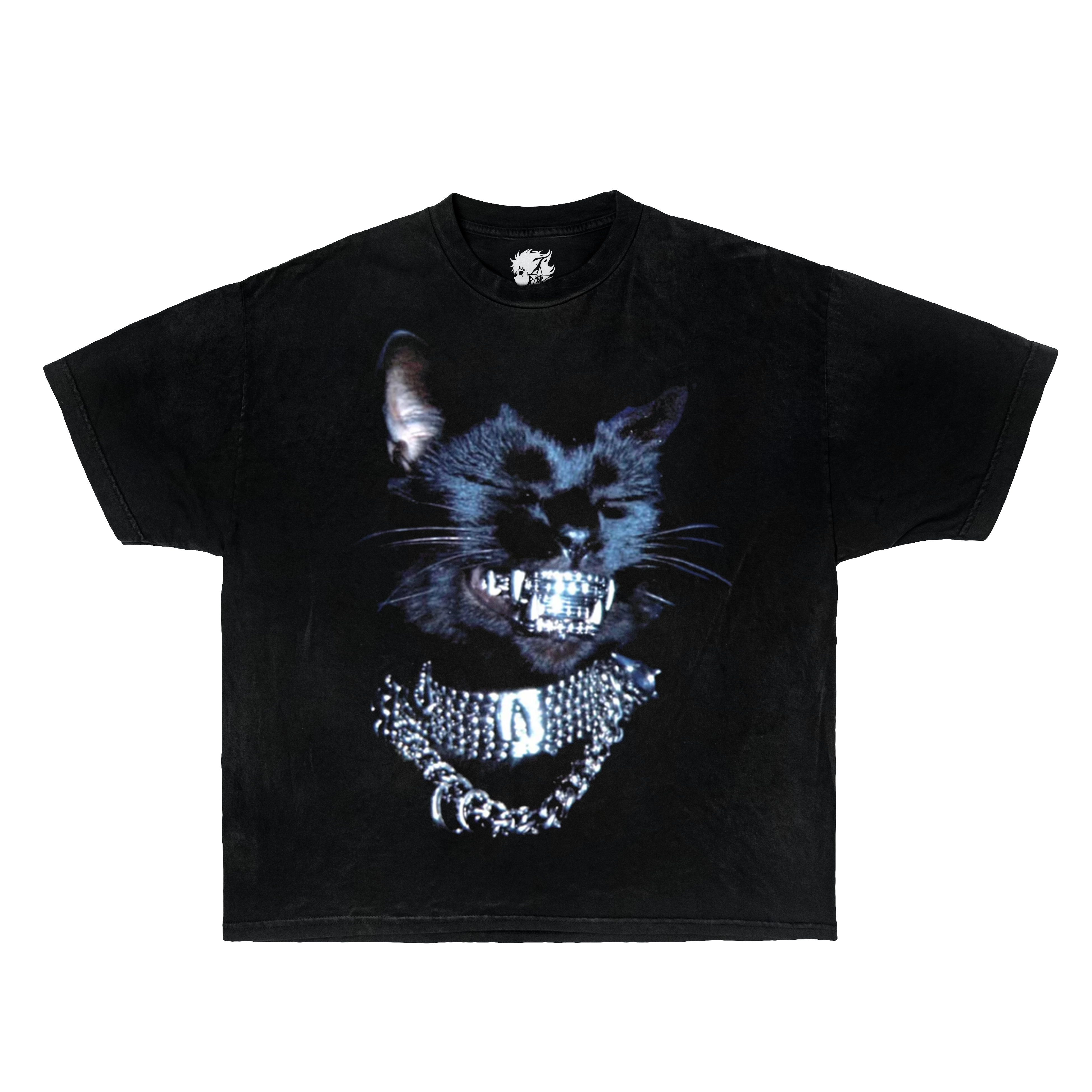 Iced Out Kitty Cat Boxy Vintage Shirt Cat Gifts Animal Shirts Oversize